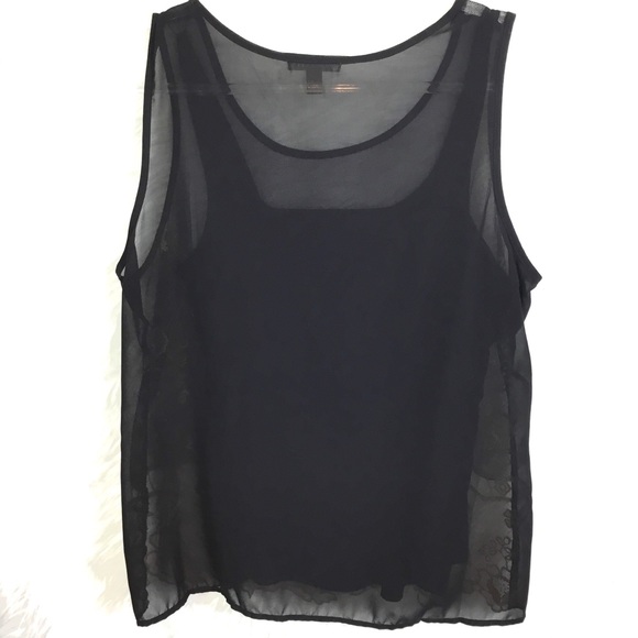 Roz & Ali | Tops | Roz Ali Sheer Top Black Xl | Poshmark